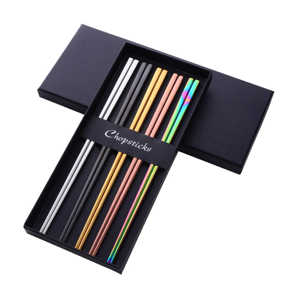 Kit Hashi de Aço Inox (5 pares) – Meu Dorama Store